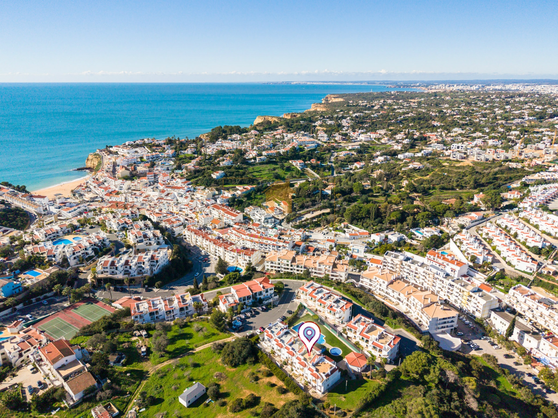 For sale in Colina Verde, Carvoeiro 2 bedroom townhouse with sea views ...